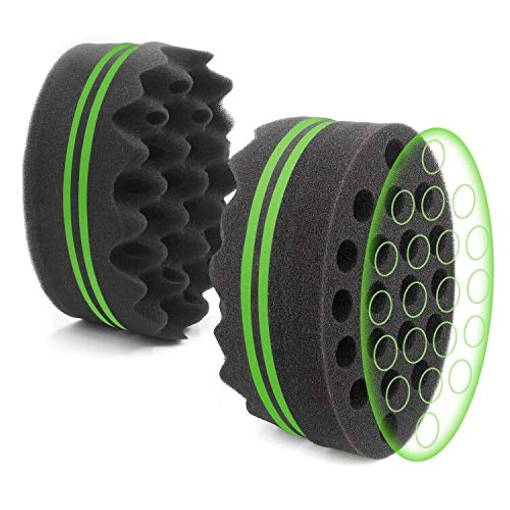 Parabirds Curl Twist Hair Sponge Big&Small Holes Brush Double-Sided Co – BD